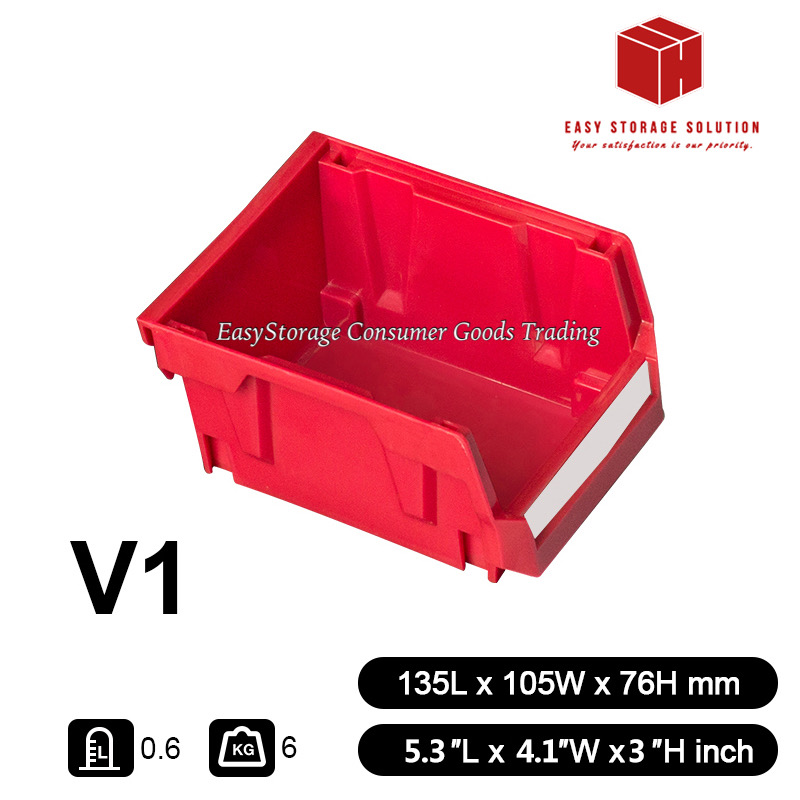 50 PCS V1 Heavy Duty Stackable Storage Bins Warehouse Plastic ALL COMES ...