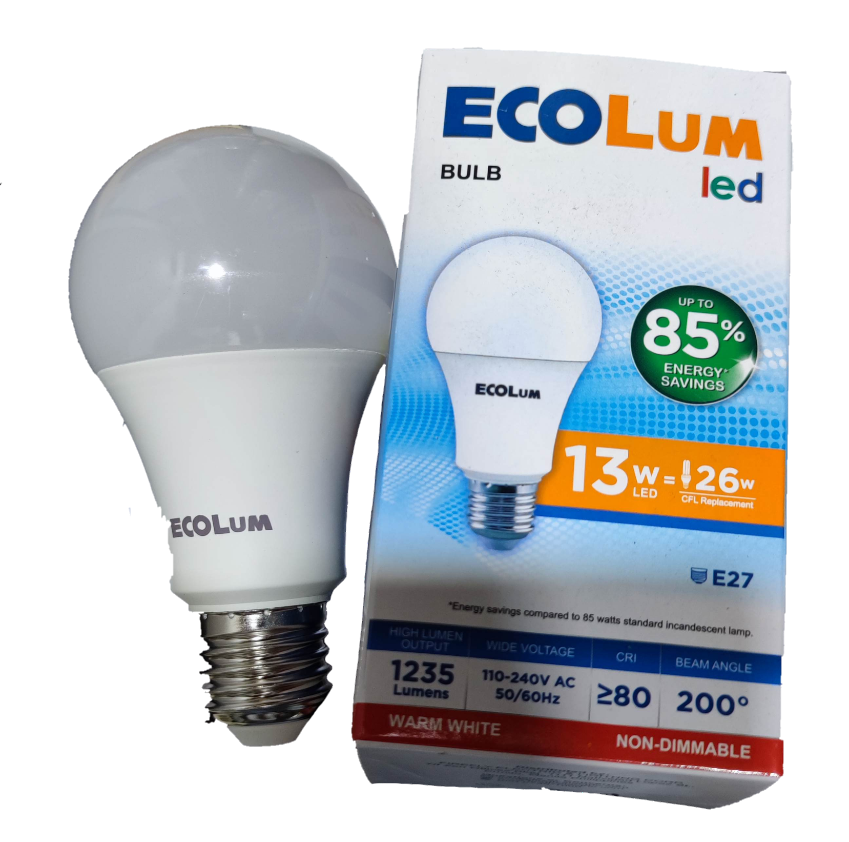 13W LED Bulb E27 Warm White ( Ecolum) | Lazada PH