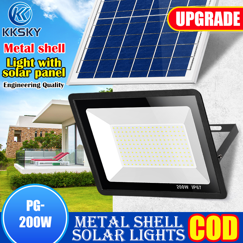 KKSKY Material Upgrade Metal Shell Solar lights With Solar Panel IP67 ...