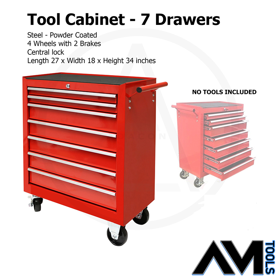 Tool Carriage New Color RED Tool Cabinet Roller Cabinet Tool Storage 7 ...