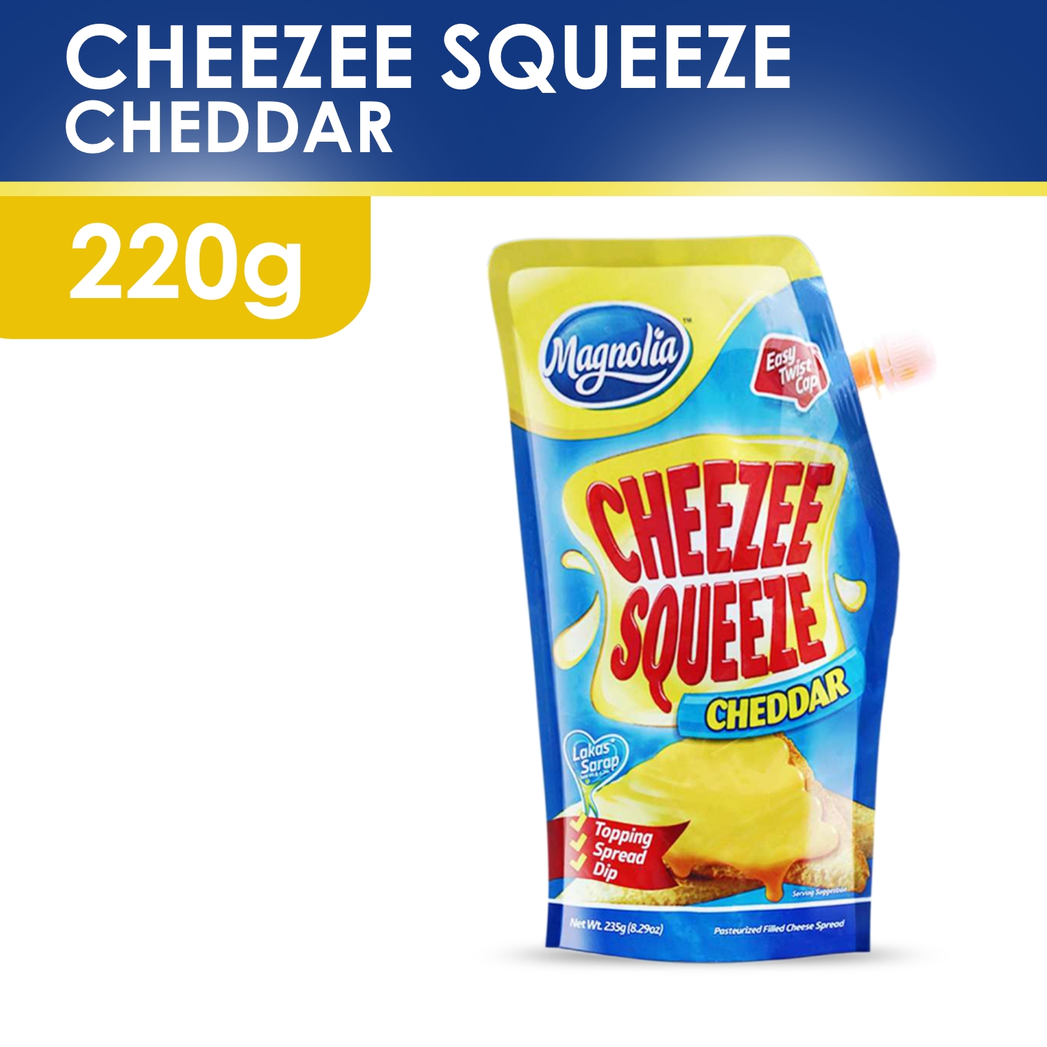 Magnolia Cheezee Squeeze Plain (220g) | Lazada PH