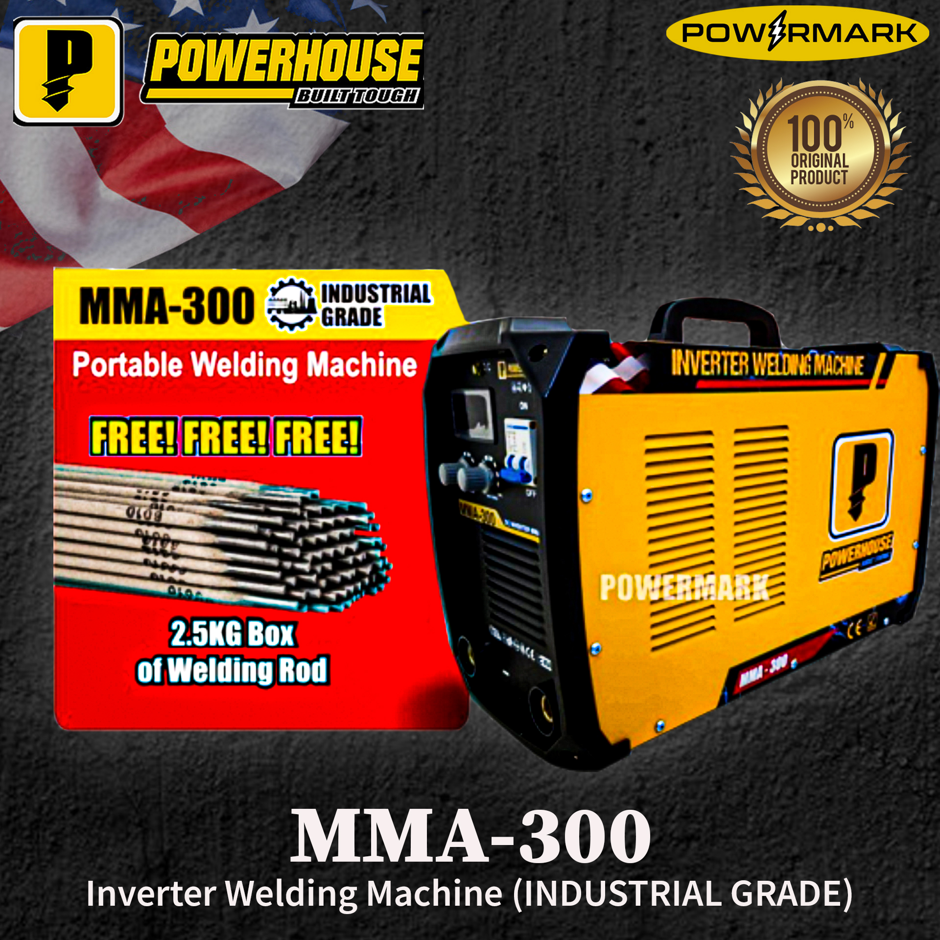POWERHOUSE MMA-300 Inverter Welding Machine (Hyper Series) with FREE 2. ...