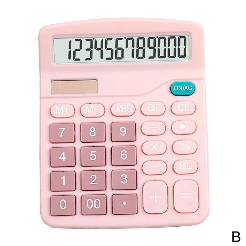 12 Digit Digital Calculator for Students Macaron Digital Office Desktop ...