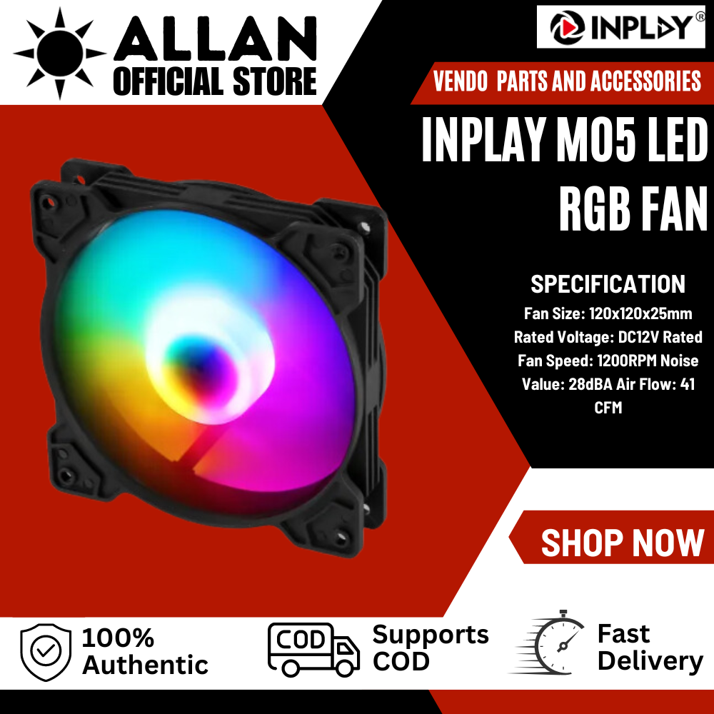 Inplay RGB M05 LED FAN 120MM LED Fan 4 Pin For PC Case Desktop Computer ...