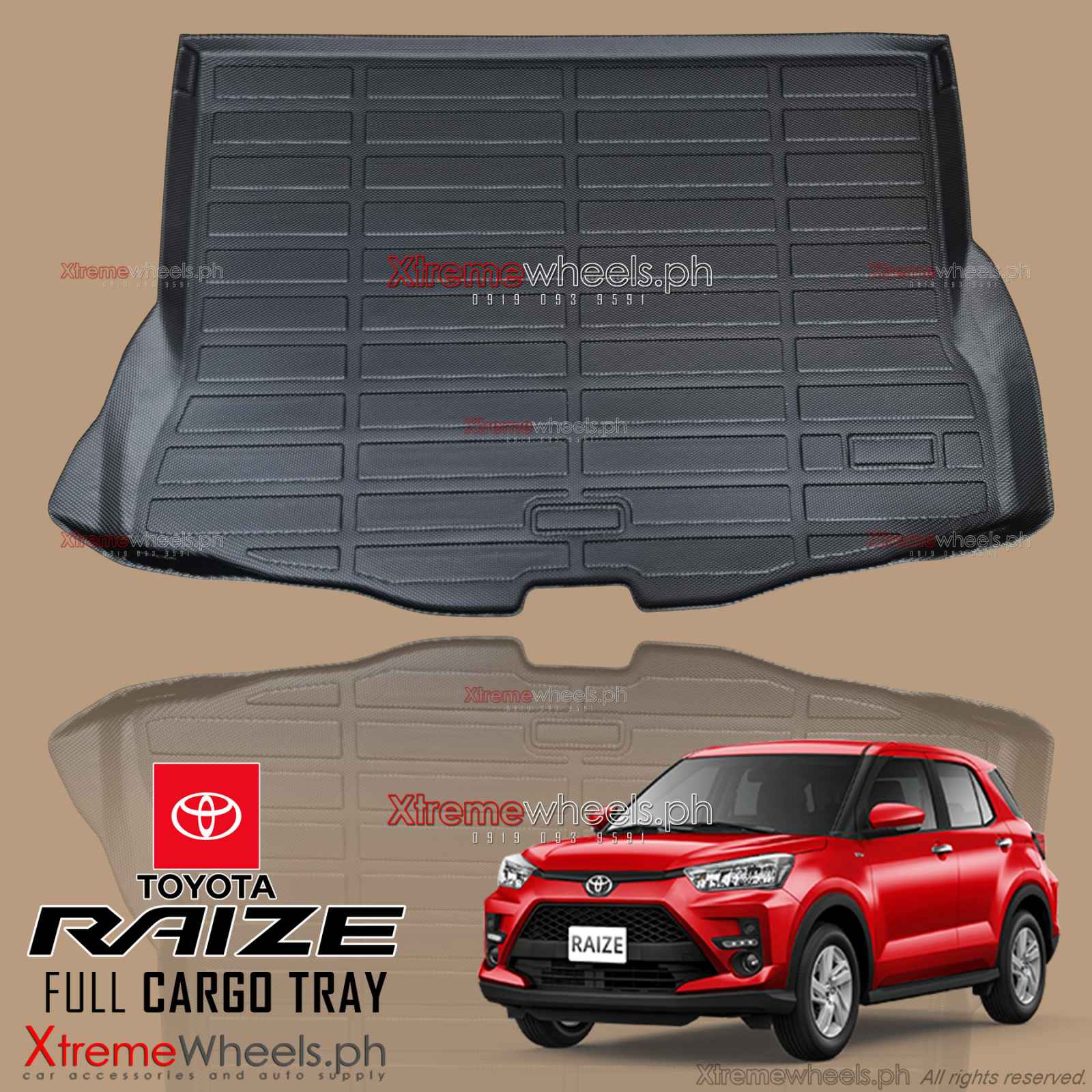 Toyota Raize 2022-2023 Cargo / Trunk Tray ( AY112 ) Deep Dish Matting ...