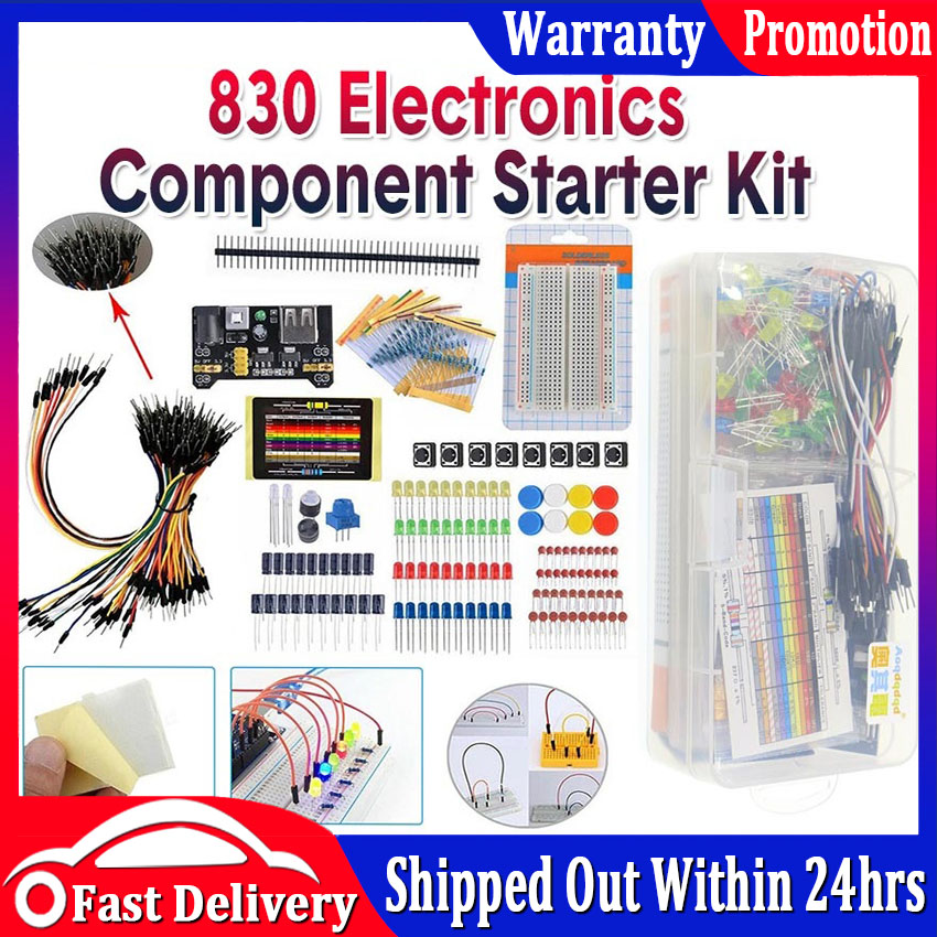 【Local Send Out】830 Breadboard Set Electronic Component Basic Starter ...
