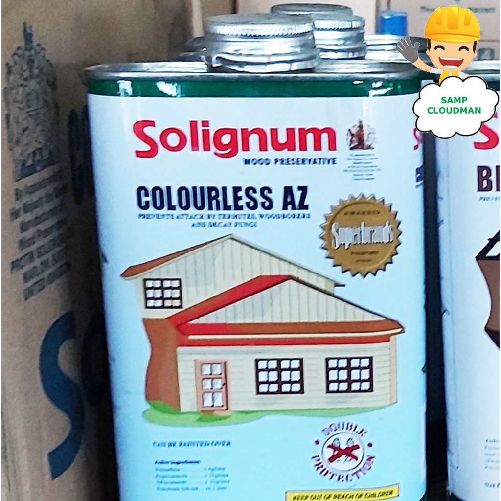[Ready Stock] Authentic Solignum Wood Preservatives ClearBrown 1 Liter ...