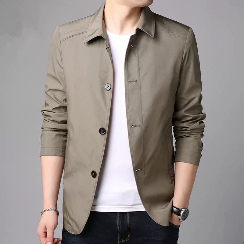 Bomber polo jackets for men lightweight button official suit for men ...