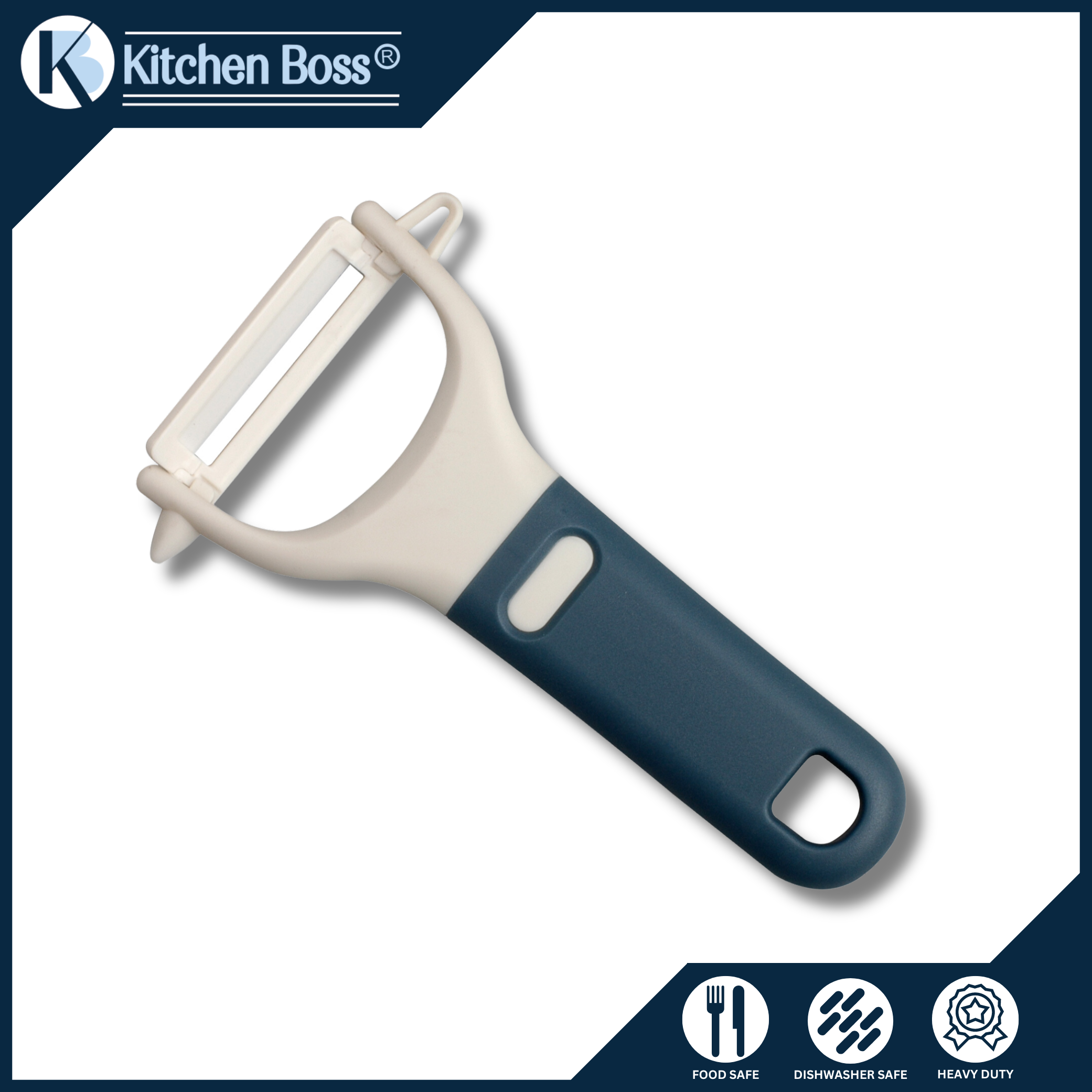 Kitchen Boss KB18 Heavy Duty Ceramic Y-Peeler Slicer Chopper Grater for ...