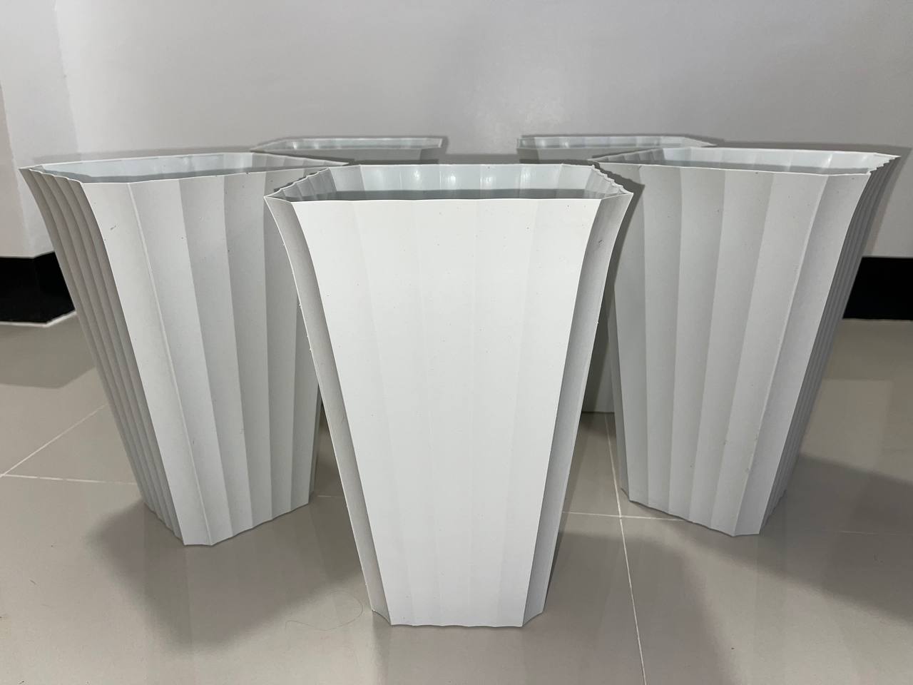 5 pieces BIG & LONG V shape garden pot 7x8" - V1 - flower vase - pots ...