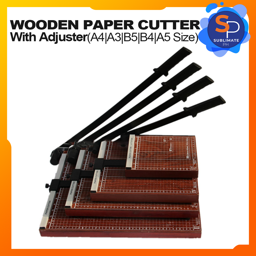 Officom Heavy Duty(A4/A3/B5/B4/A5 Size) Wood Base Paper Cutter Trimmer ...