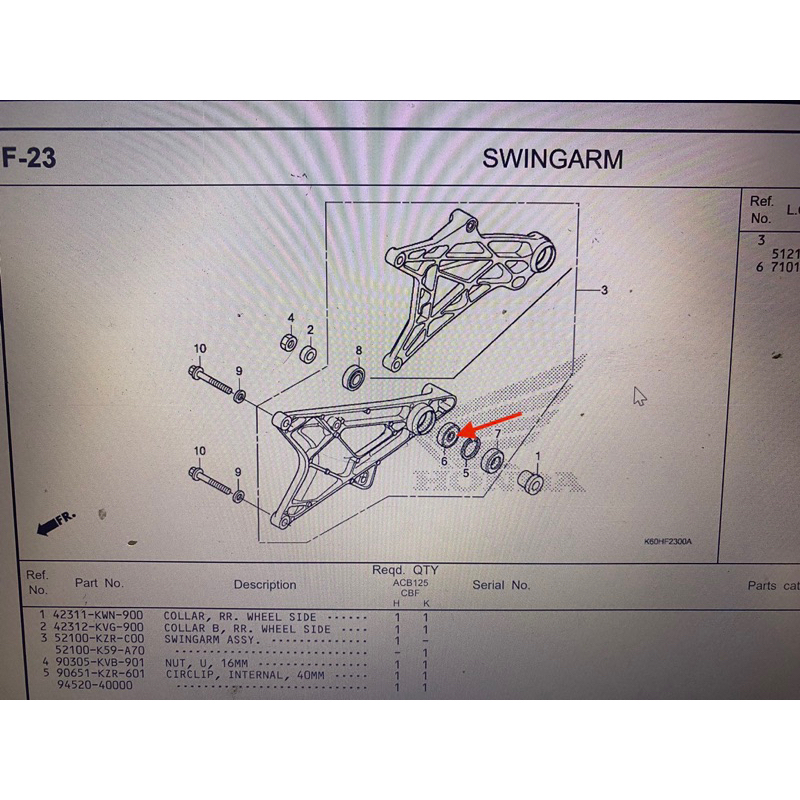 Swingarm Bearing for Click125/Click150/Adv150/Pcx150/Click160/Pcx160 ...