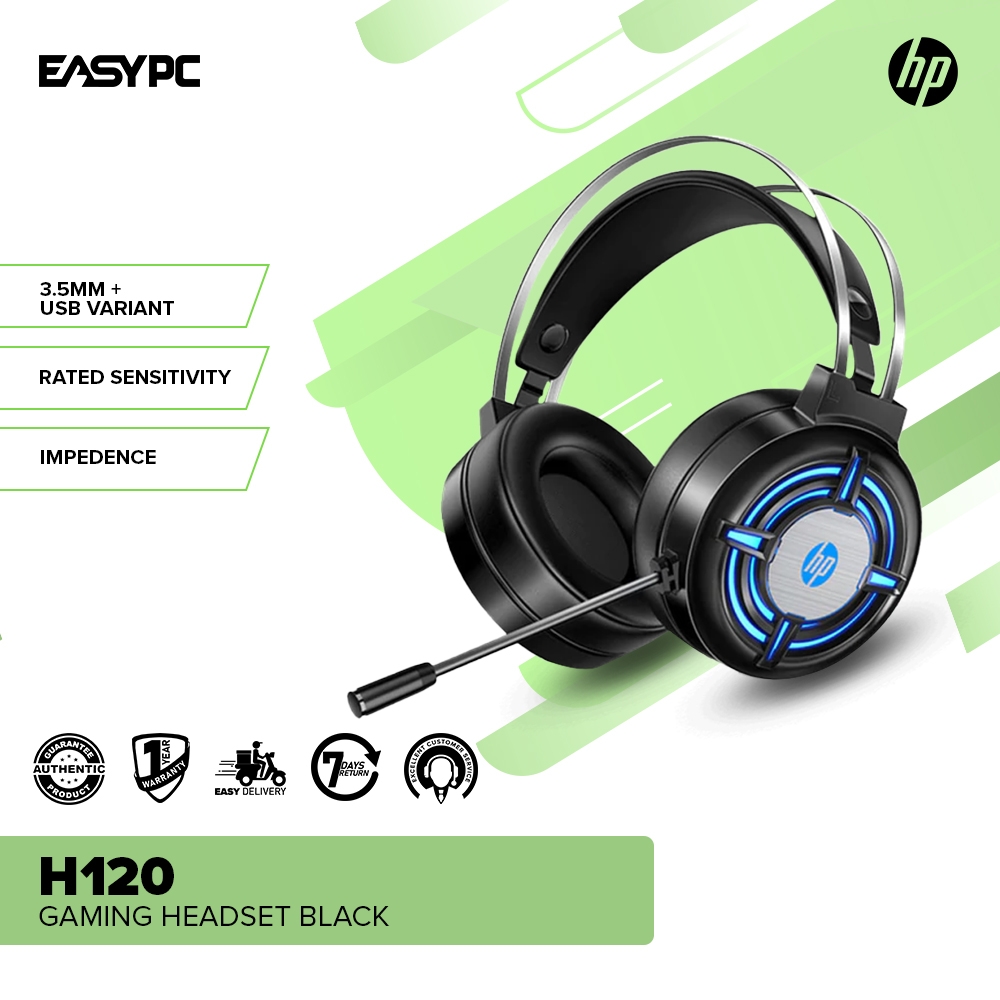 EasyPC | HP H120 Gaming Headset Black Earphones For Better Gaming ...