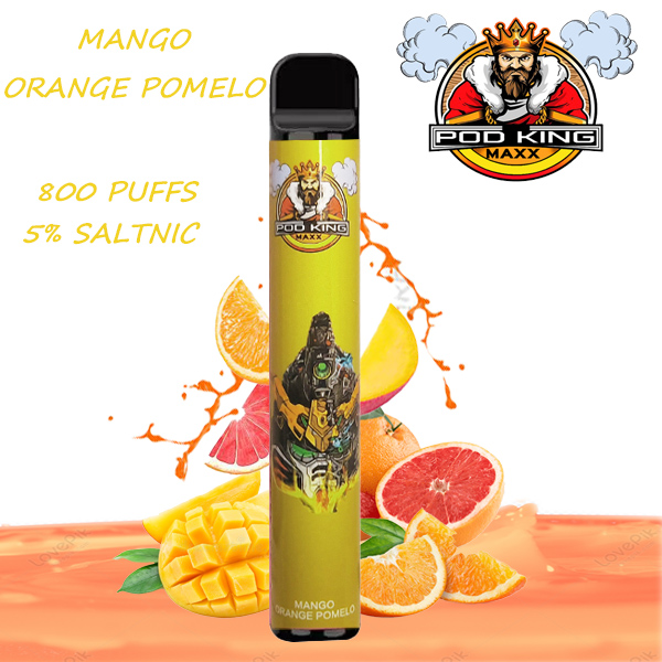 LEGIT POD KING MAXX Puff Plus smoke vapers full set 800 Puffs (MANGO ...