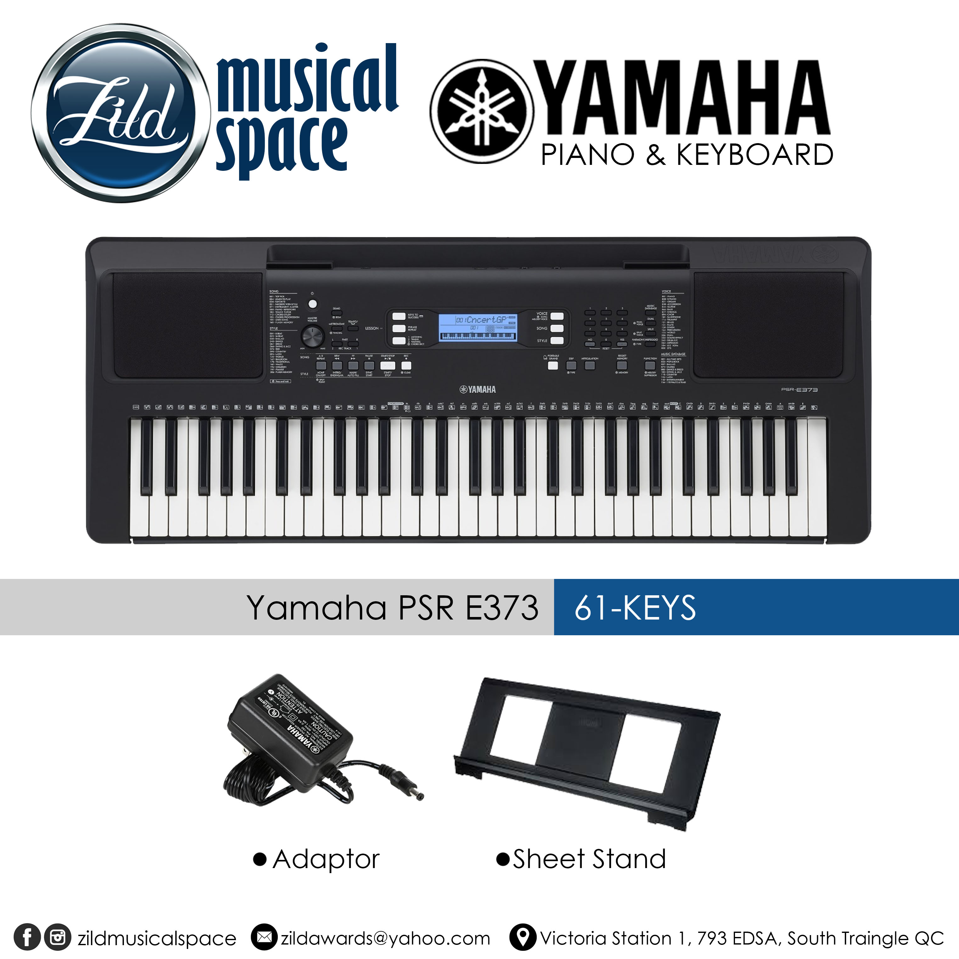 Yamaha PSR E373 61-Keys Portable Keyboard | Lazada PH