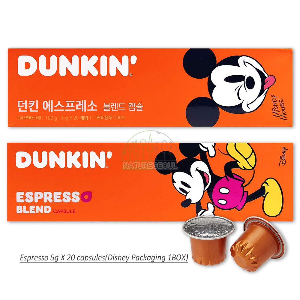 DUNKIN Capsule Coffee Disney 5g x 20 Capsules 1Box [Nespresso ...