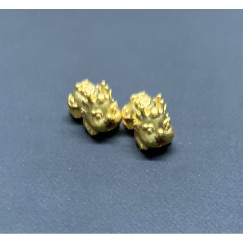 24k HK GOLD CHARM Barrel Mantra Barrel Bulgari Barrel Hermes Lucky coin ...