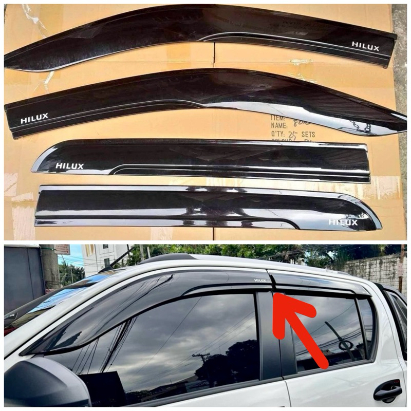 Toyota Hilux Revo Conquest 2016 to 2024 Rain Visor / Sun Visor / Door ...