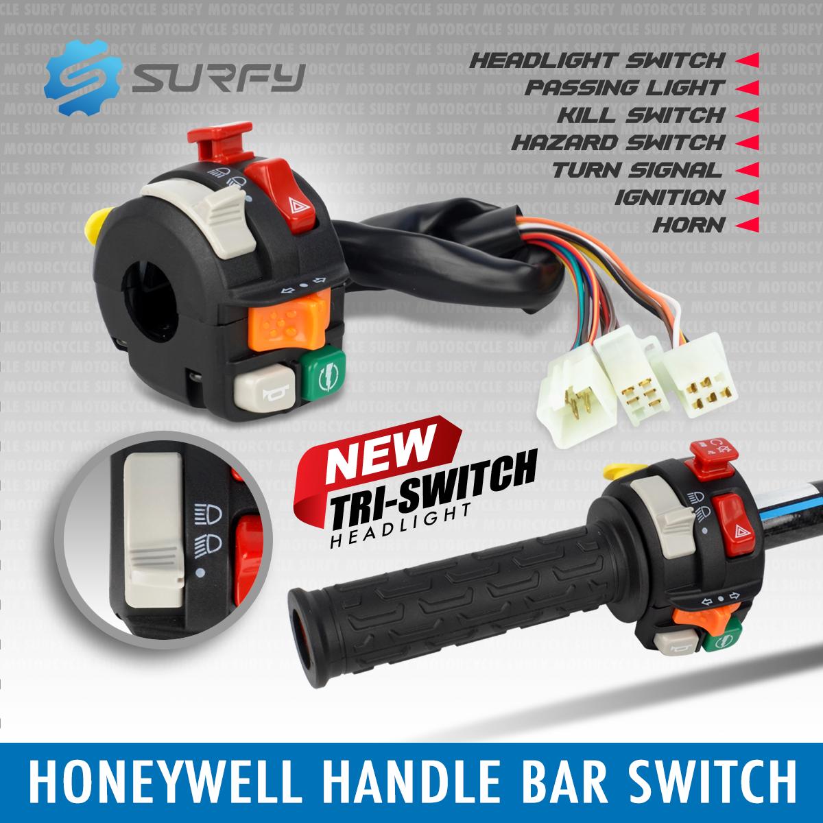 New Domino Honeywell Switch 3Ways All in One Switch Tri Switch Left ...