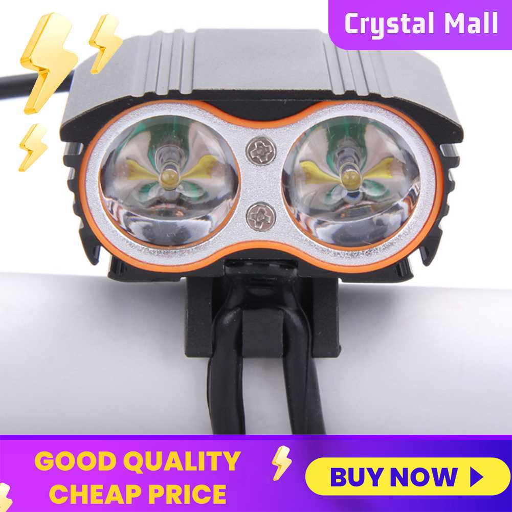 8000LM USB 2XCREE XM-L LED Head Lamp Light Bicycle Headlight (Black) | Lazada PH