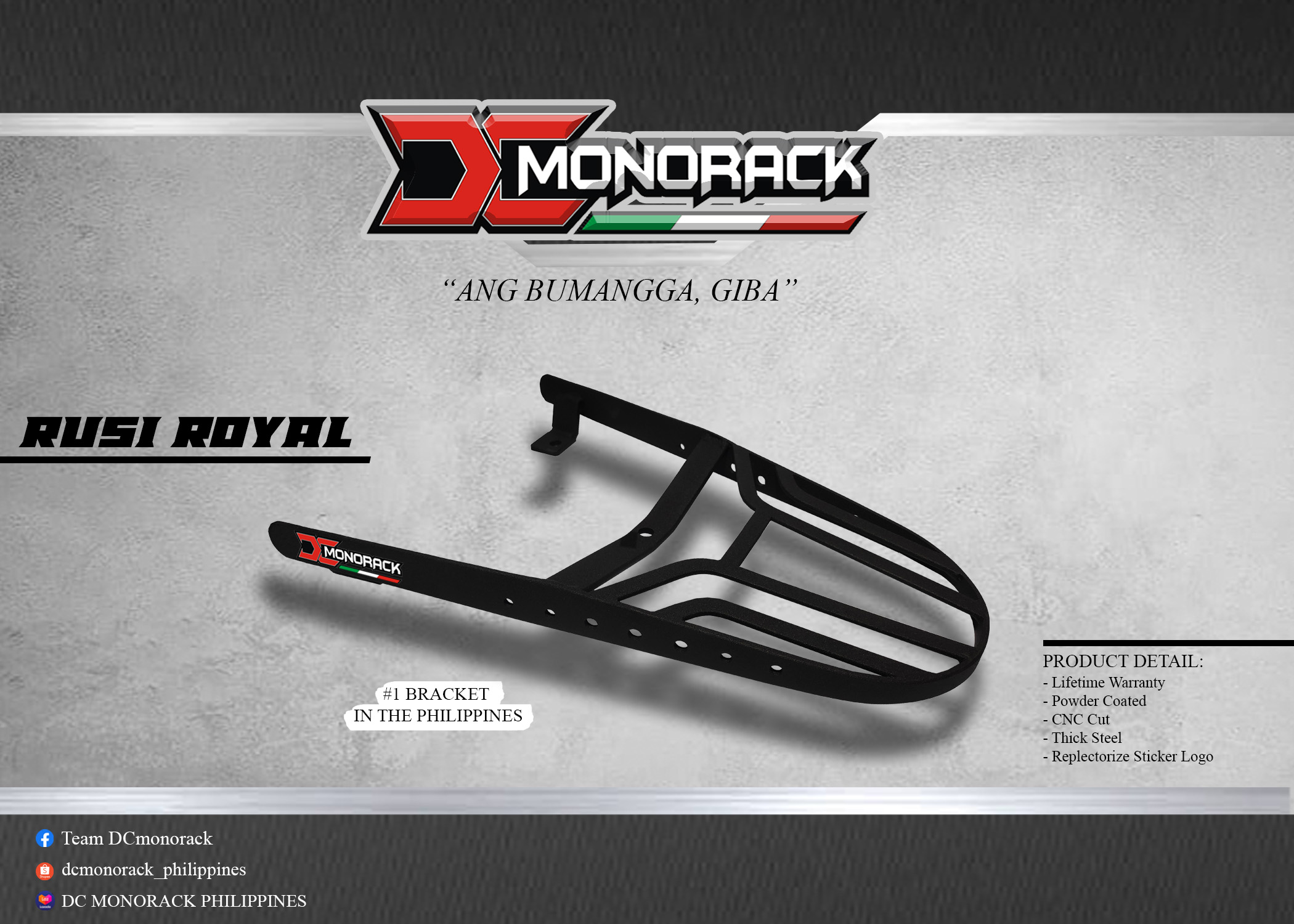 TOP BOX BRACKET FOR RUSI ROYAL / DCMONORACK | Lazada PH