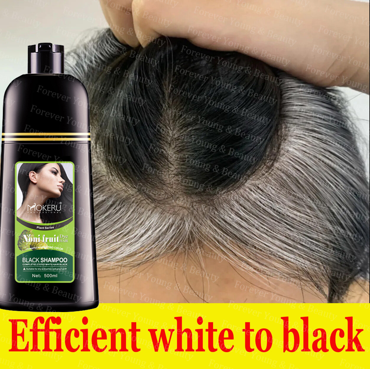 Sin Hair Black Shampoo 500ml Japan MOKERU Black Hair Dye Shampoo ...