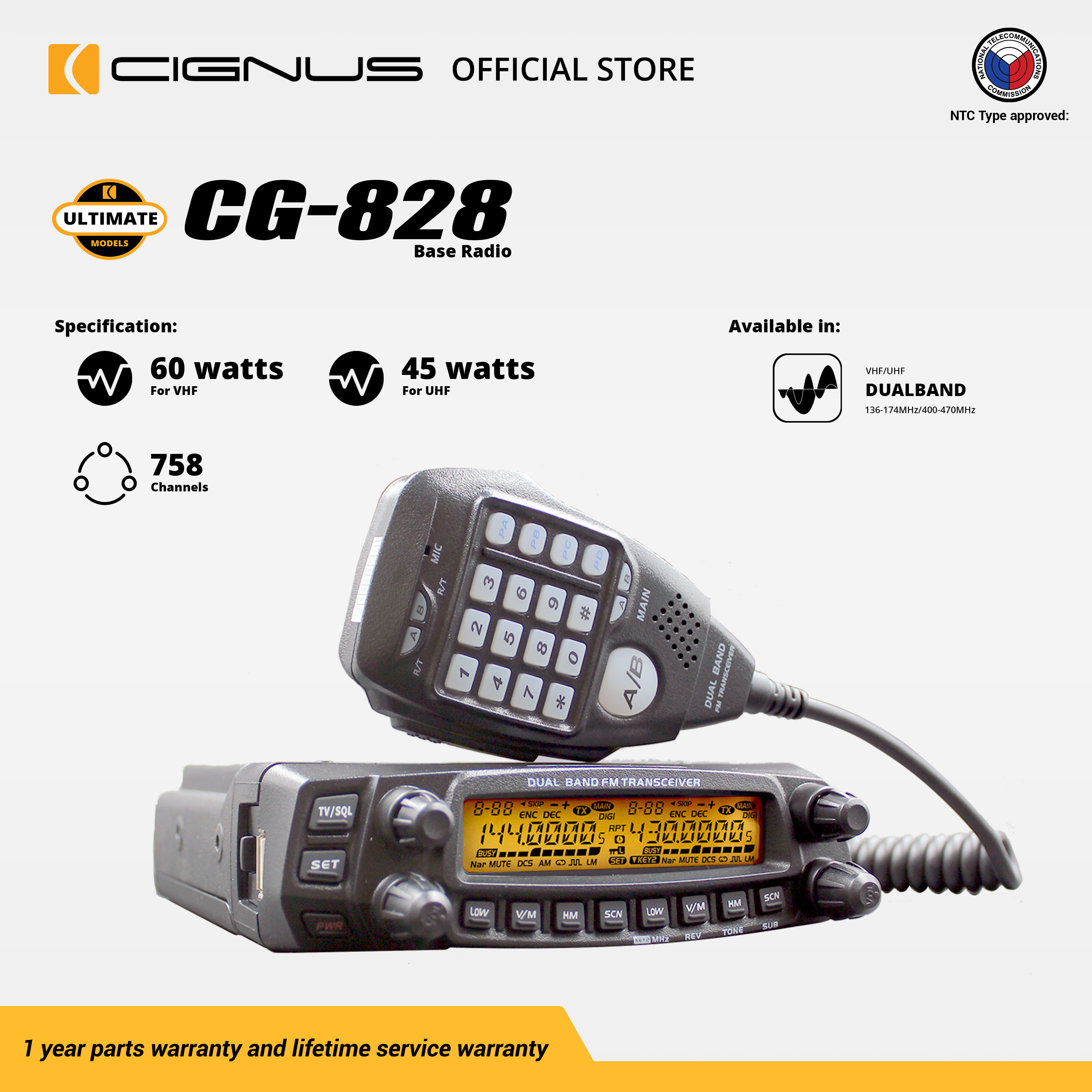 Cignus CG-828 Base Radio | Lazada PH