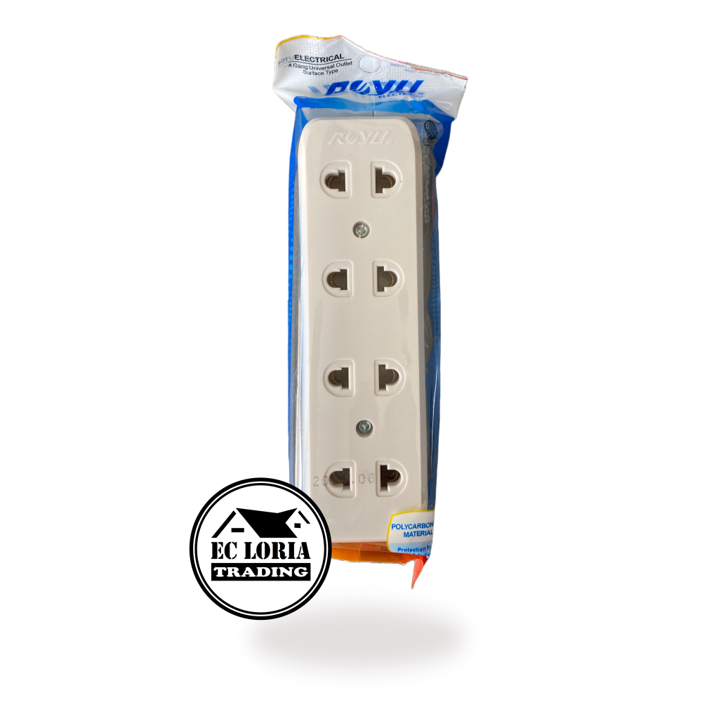 Royu Universal Outlet 2-Gang, 3-Gang, 4-Gang (Surface Type) | Lazada PH