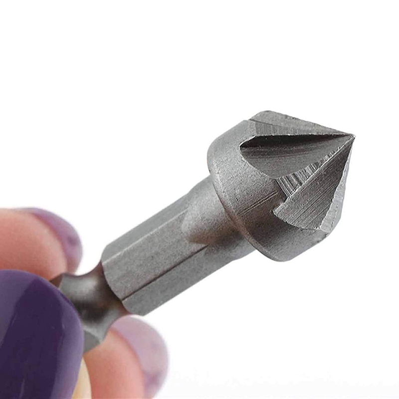 10Pcs 90 Degree Countersink Drill Chamfer Bit 1/4 inch Hex Shank 6 ...