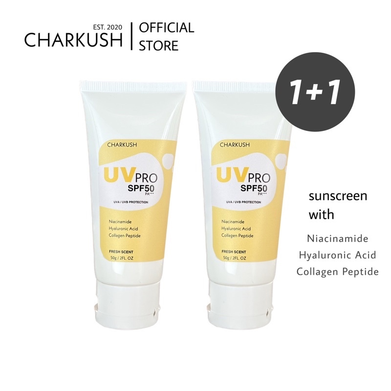 COD Charkush UV PRO SPF50 PA (NIACINAMIDE HYALURONIC COLLAGEN) 100g ...
