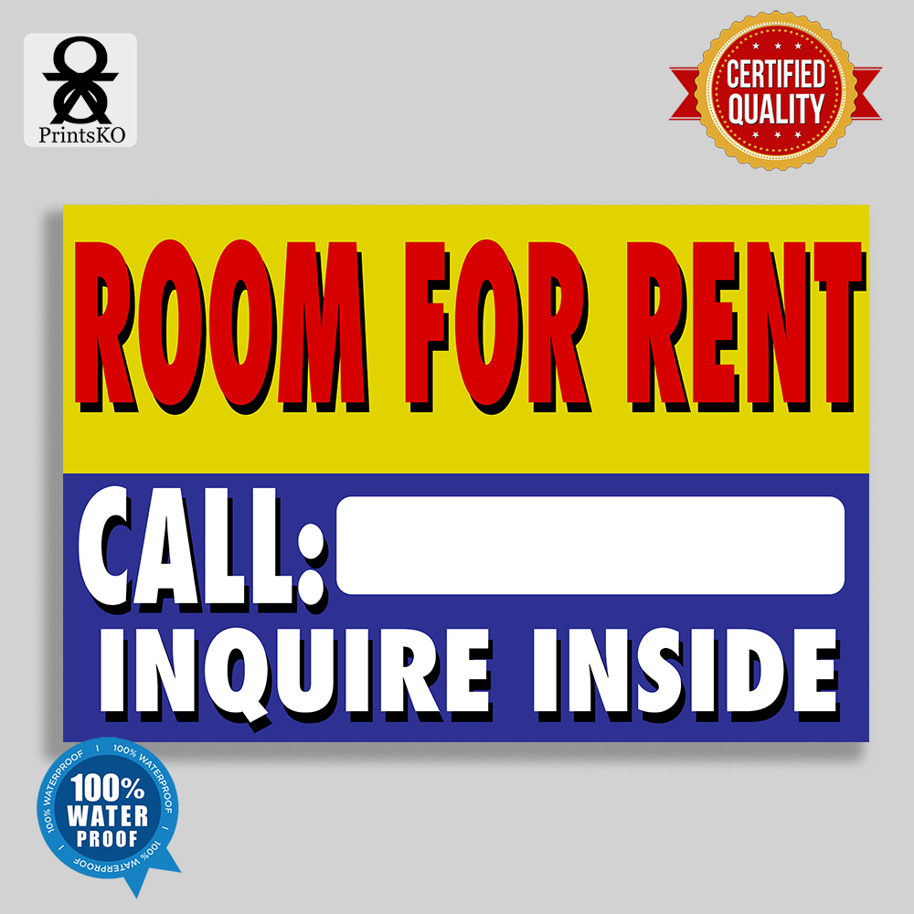 High Quality Tarpaulin / Tarp with Signage - Room For Rent Design ...
