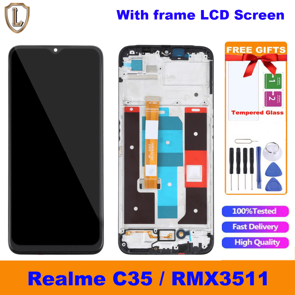100% tested Original LCD For Realme C35 LCD RMX3511 LCD Display Touch ...