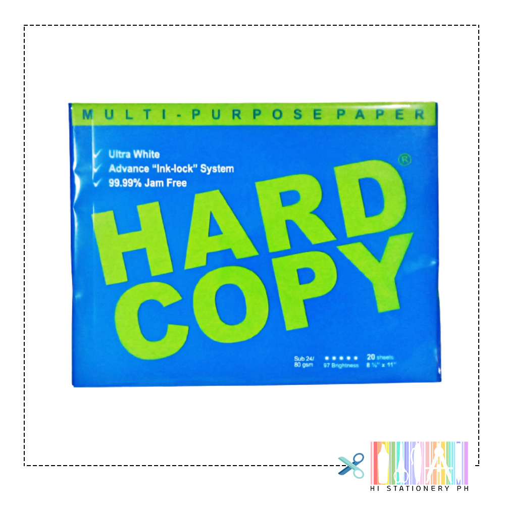 HARD COPY Copy Paper / Bond Paper - Repack by 20's / A4 / Letter ...