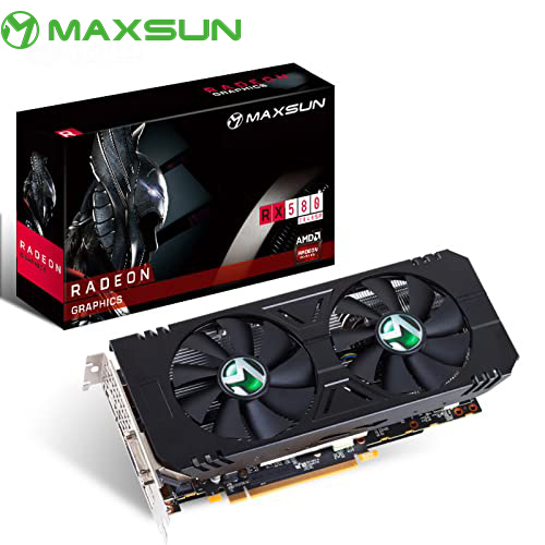 MAXSUN AMD Radeon RX 580 8GB 2048SP GDDR5 Computer Video Graphics Card ...