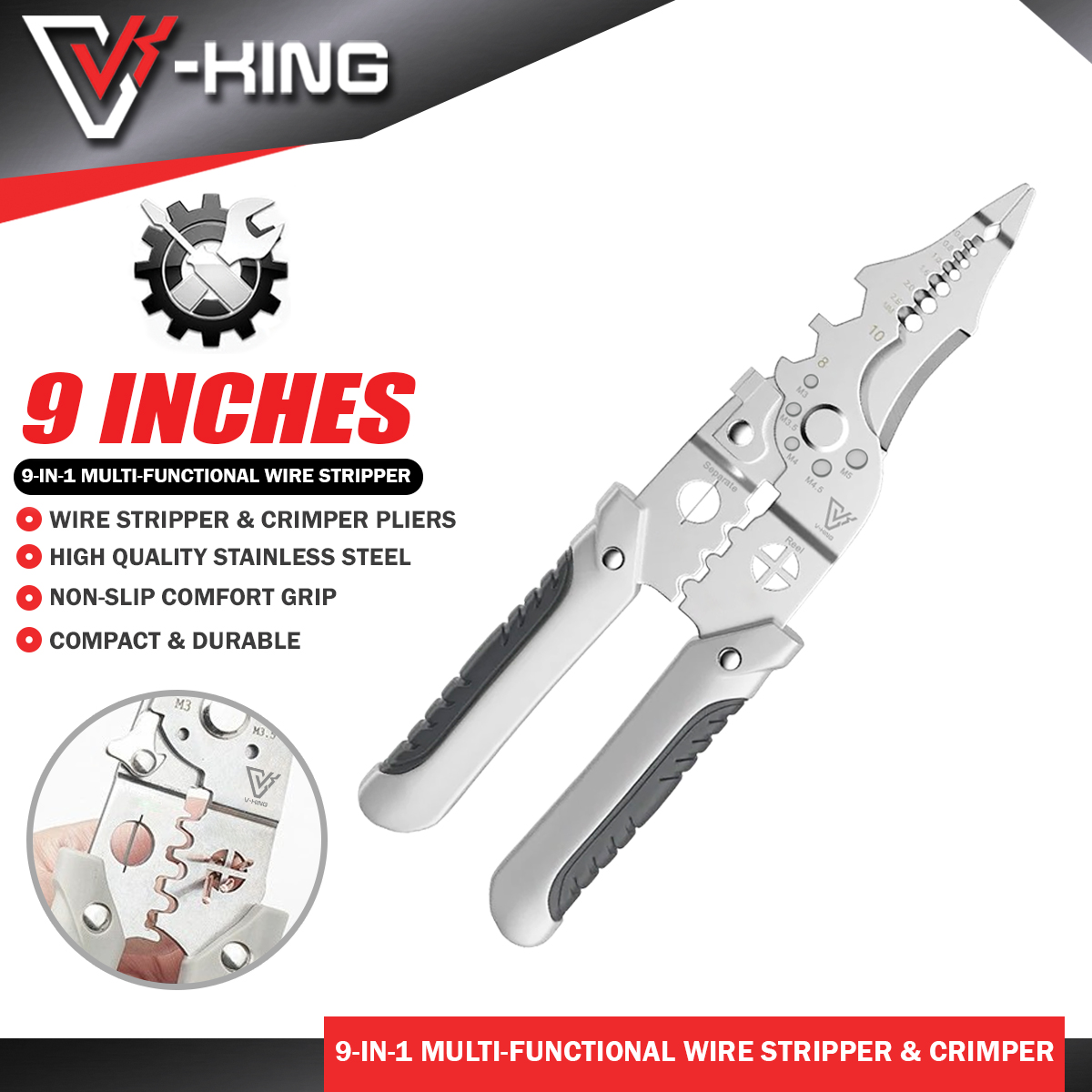 Ten functions in one pliers wire stripper crimping tool wire cutter ...