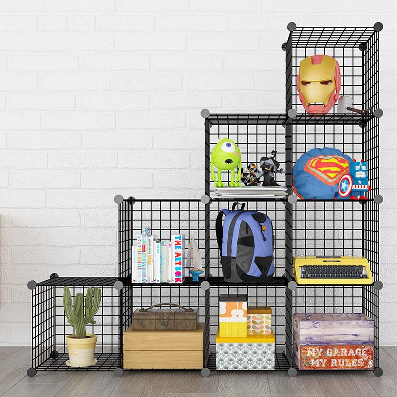 YATENG Cube Storage Organizer 10 Grid Wire Mesh Rack Storage Cabinet ...
