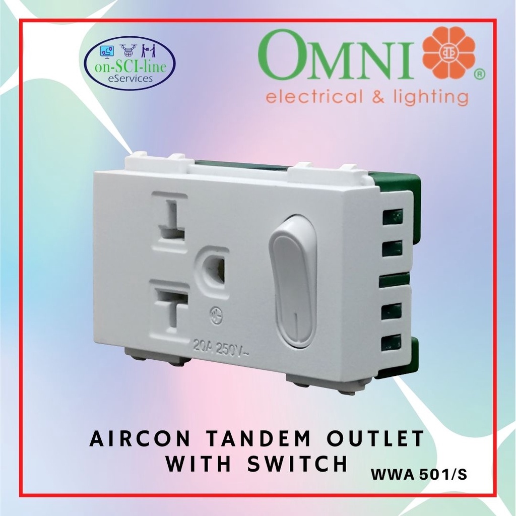Omni Aircon Outlet with Switch WWA 501/S | Lazada PH