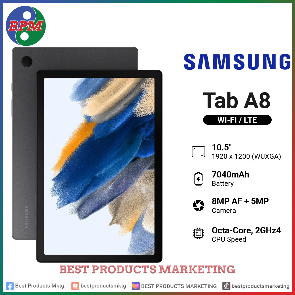 BPM Samsung Tab A8 Wi-Fi / LTE Original and Brand New | Lazada PH