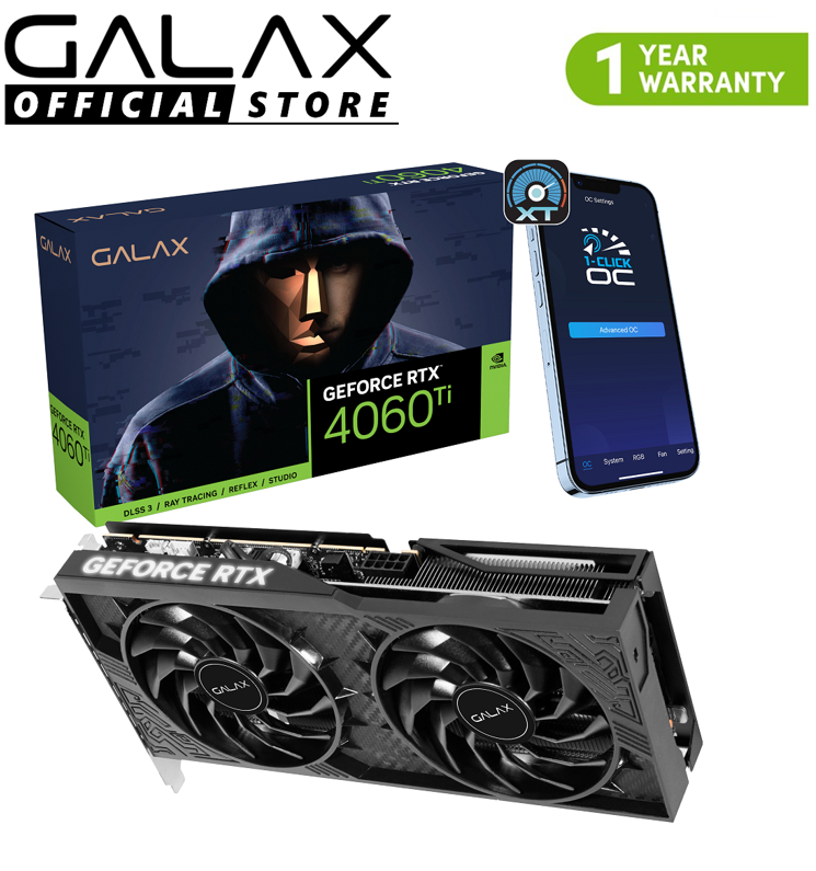 GALAX GeForce RTX™ 4060 Ti 8GB 1-Click OC 8GB GDDR6 128-bit/DP*3/HDMI 2.1/DLSS 3 | Lazada PH
