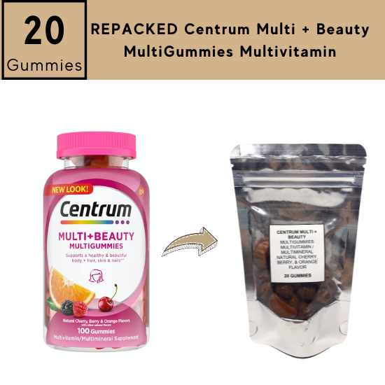 Centrum Multi + Beauty MultiGummies Multivitamin / Multimineral Natural ...