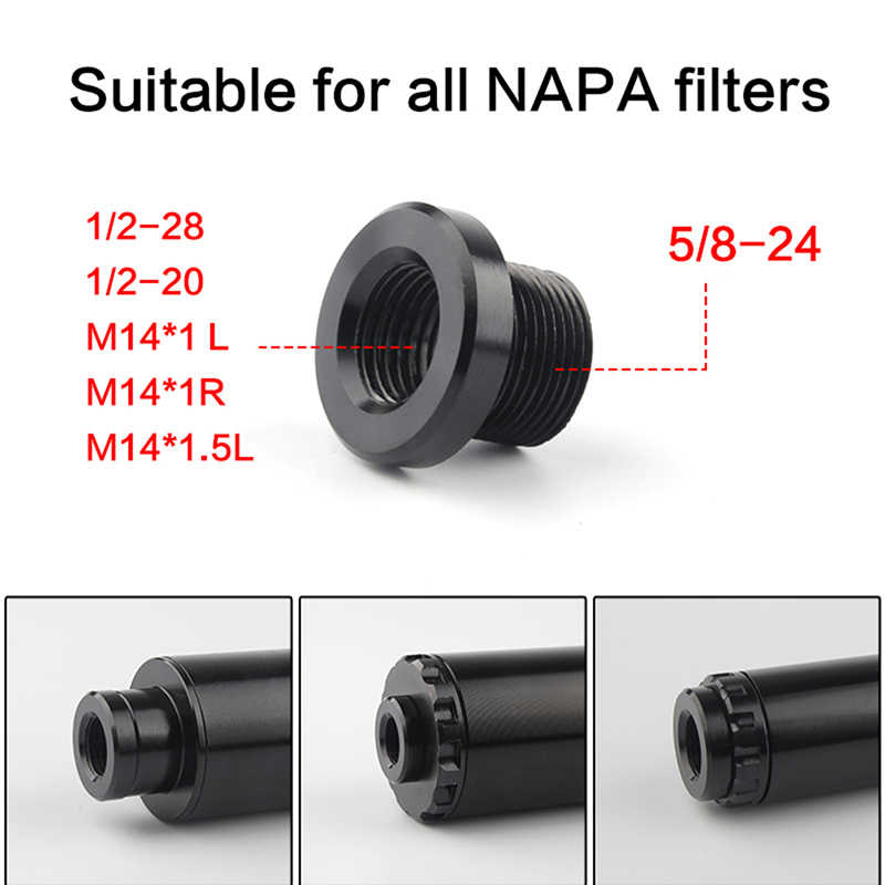 Ministar 1PC of 5/8" x 24 to 1/2-28 to M14x1 to M14x1.5 For Barrel ...