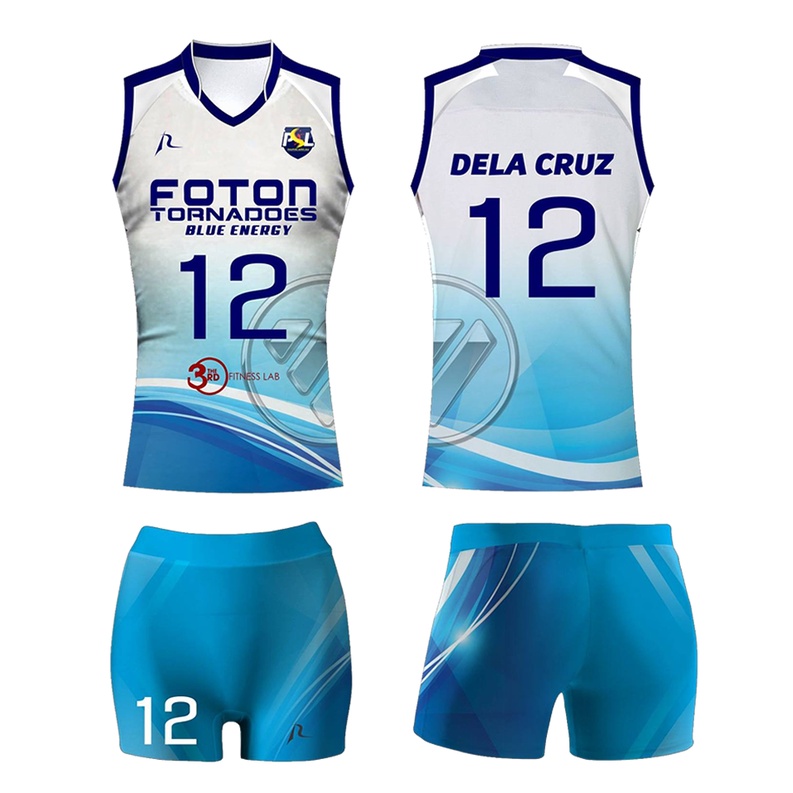 FOTON Blue Energy Volleyball Team Customized Name and Number Volleyball ...