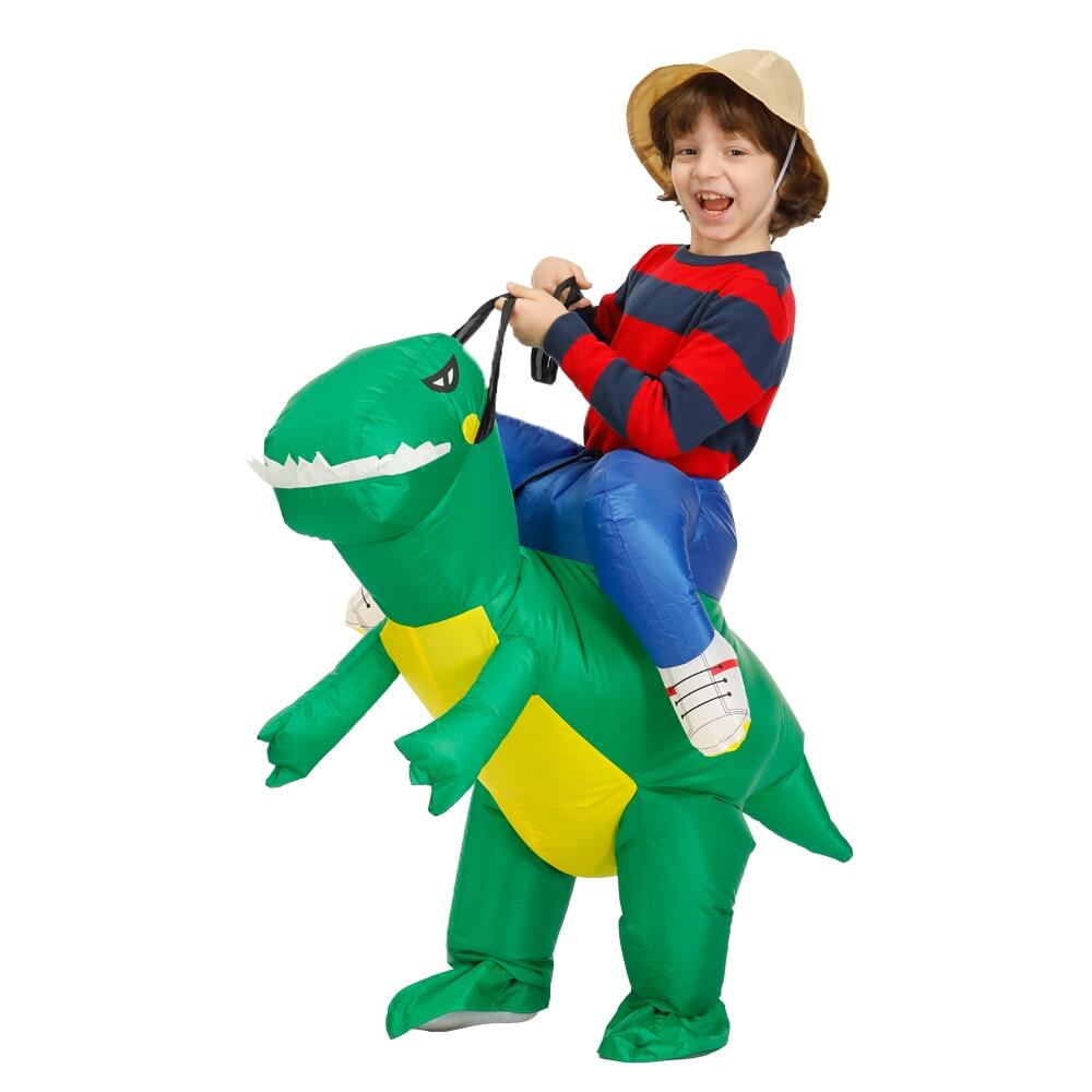 Halloween-Inflatable Adults Children Riding Dinosaur Costume Masquerade ...