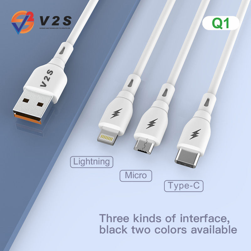V2S Q1 2.4A Fast Charging Data Cable Safe Charge and Speed Data 1.2M ...