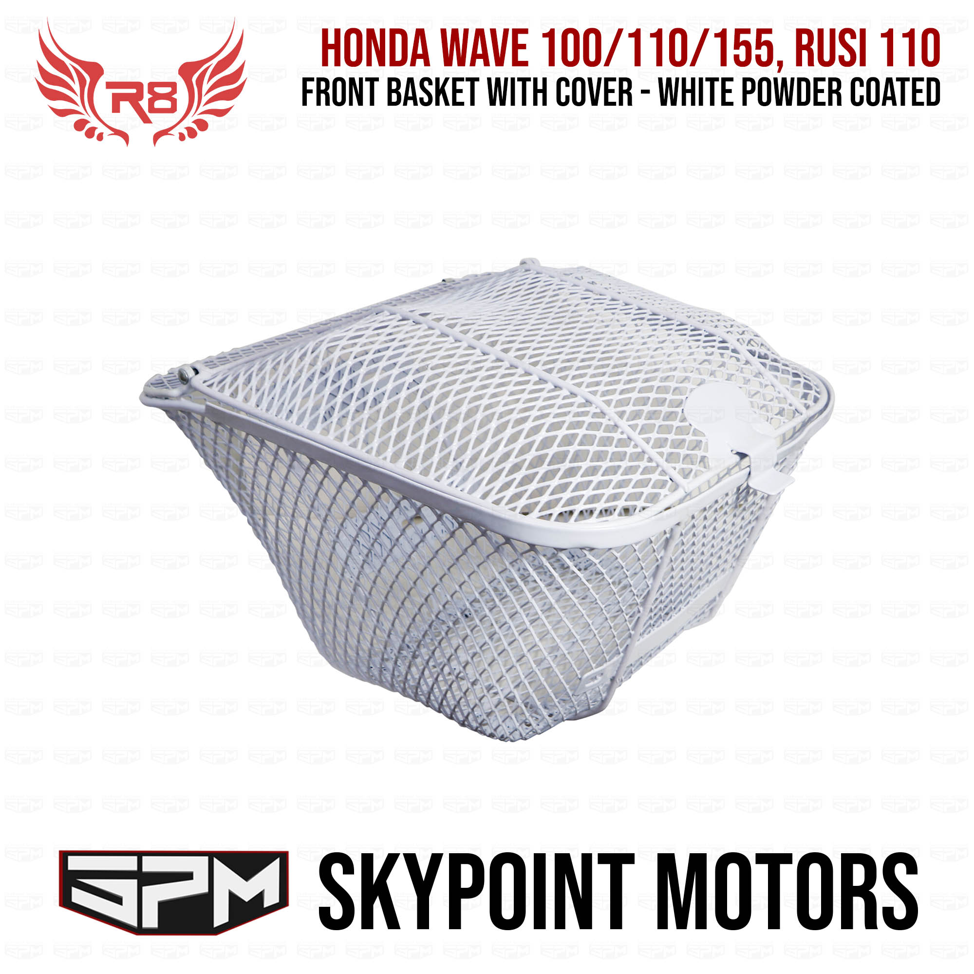 FRONT BASKET WITH COVER FOR HONDA WAVE 100/110/155 RUSI SURF MP110 ...