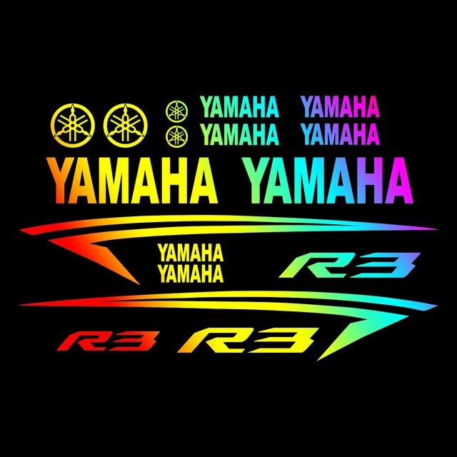 Reflective Motorcycle Yamaha Yzf Sticker R1 R3 R6 Logo Decals Tank ...
