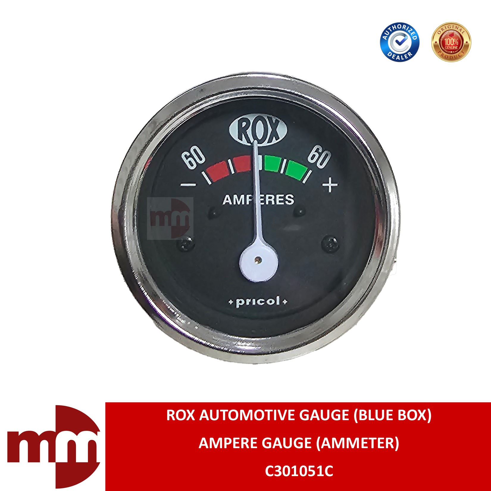 ROX AUTOMOTIVE GAUGES AMPERE GAUGE (BLUE BOX) PRICOL C301051C | Lazada PH
