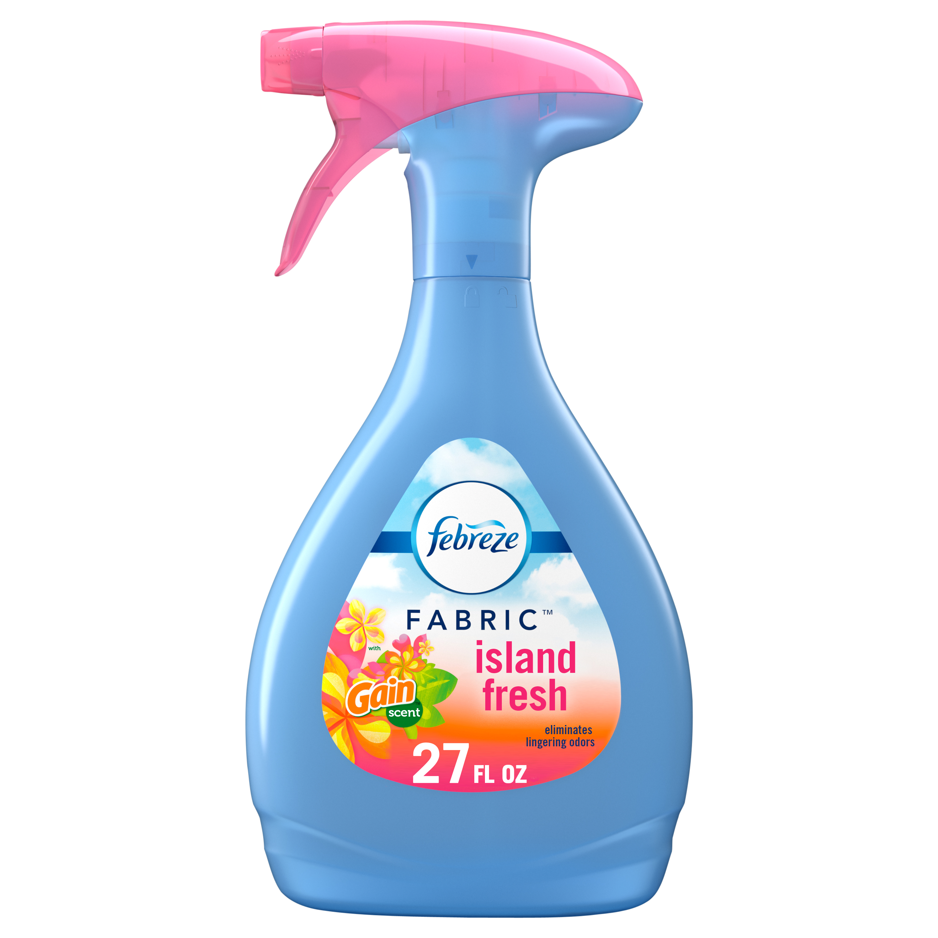 Febreze Odor-Eliminating Fabric Refresher Spray, Gain Island Fresh, 27 ...