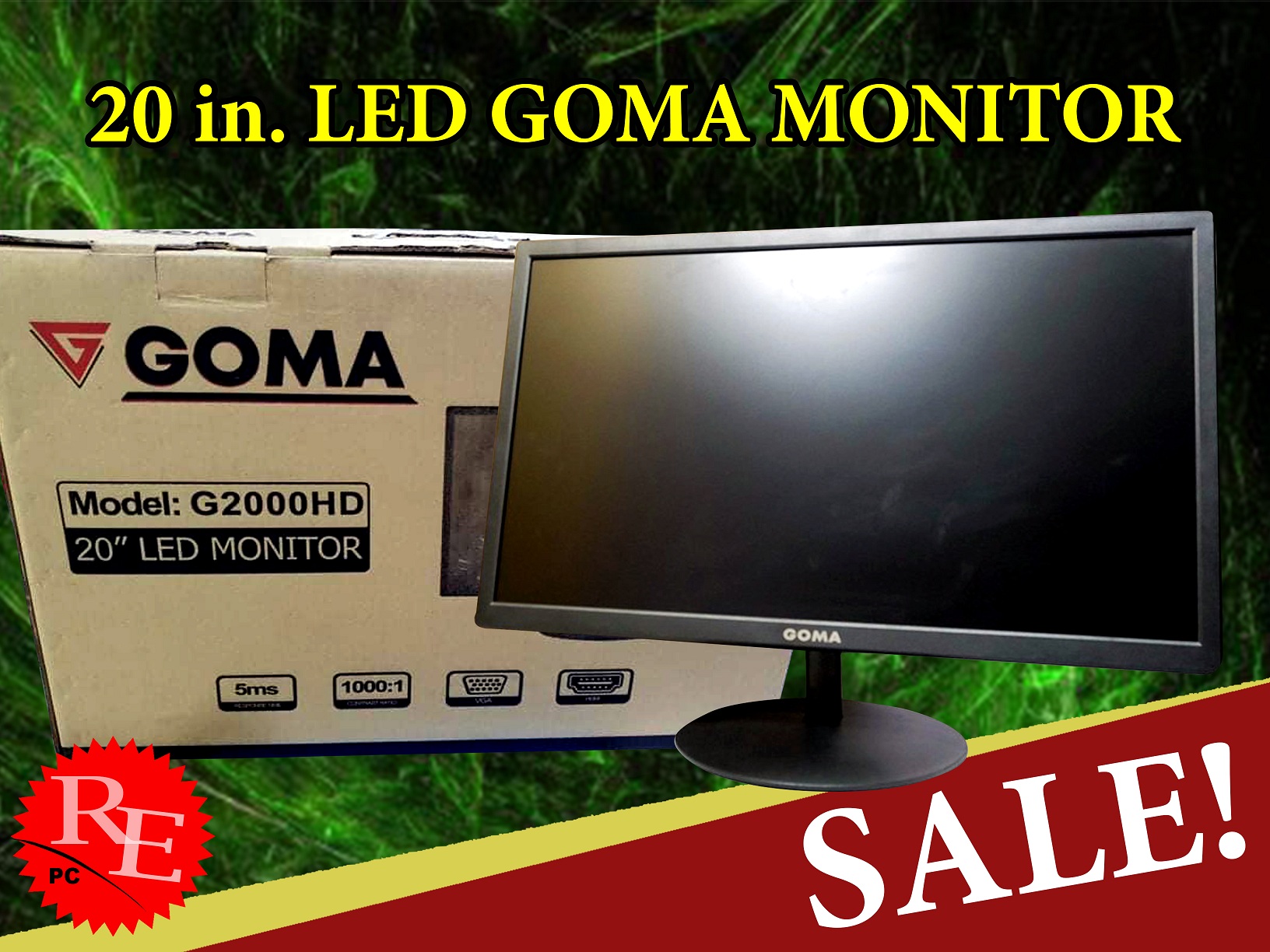 monitor goma g2000hd 20inch led monitor wide hdmi | Lazada PH