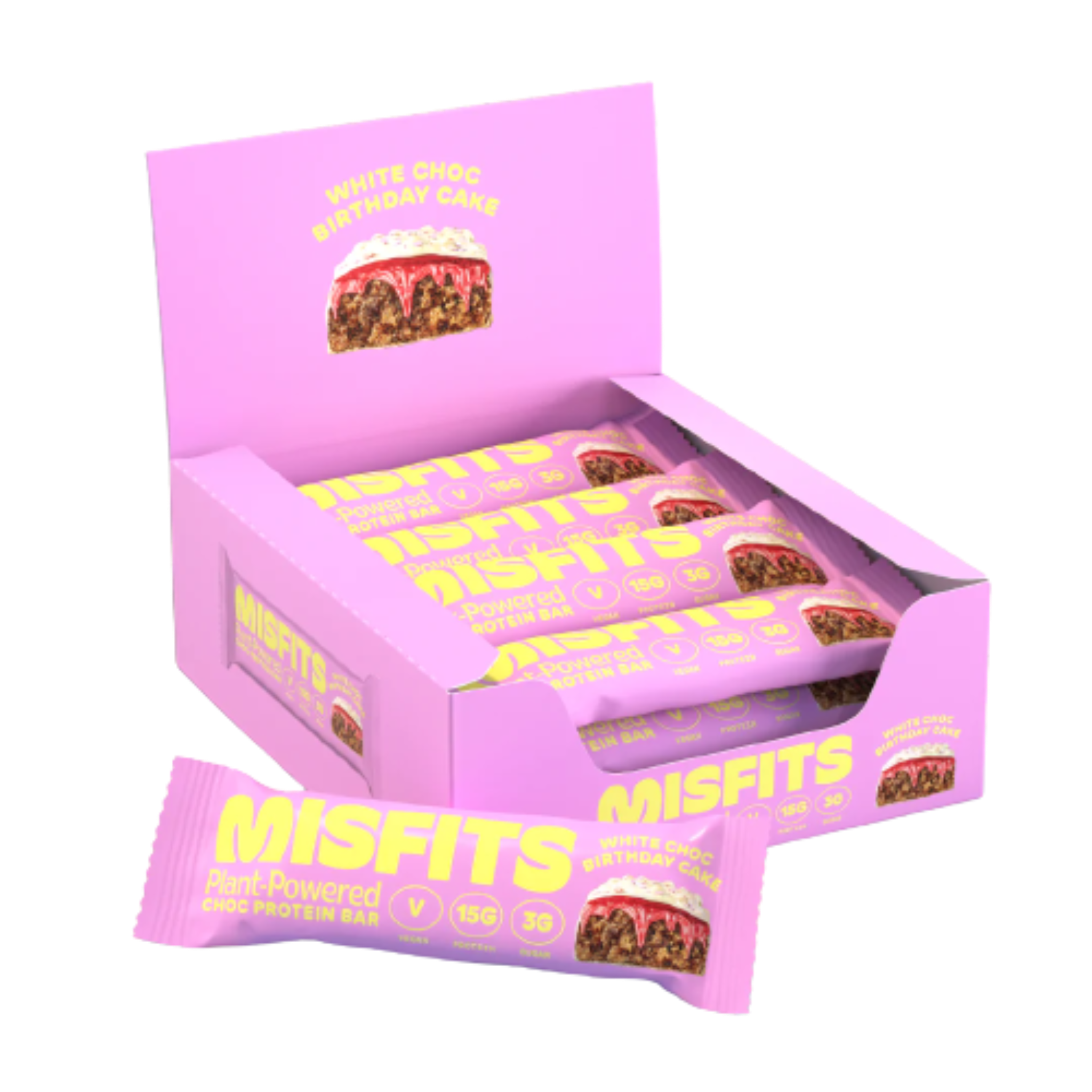 Misfits Vegan Protein Bar, All Flavors (Box of 12) , Plant Based High ...